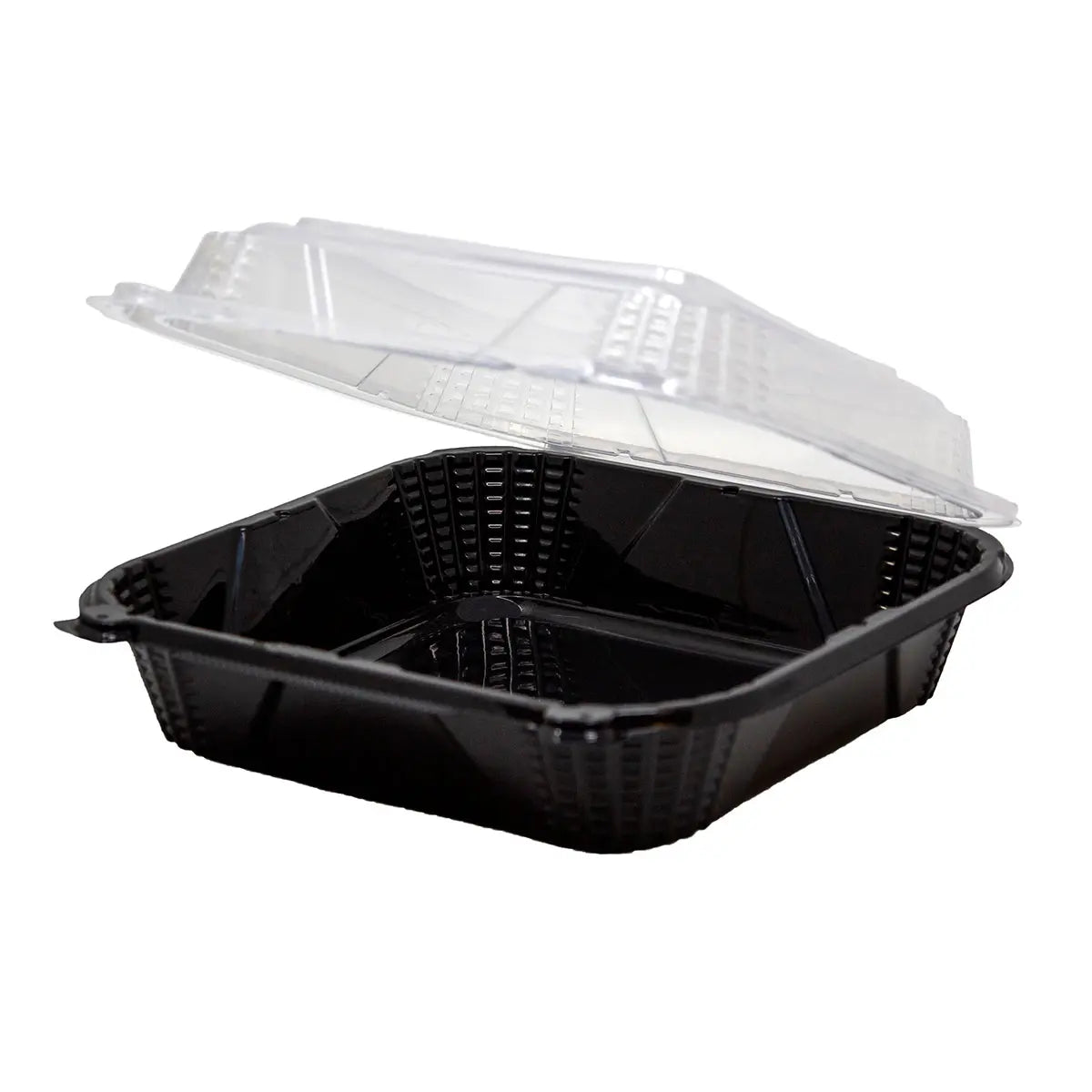 Genpak PV203, 9 1/4" x 9 1/8" 1-Compartment ProView Plastic Hinged Tak ...