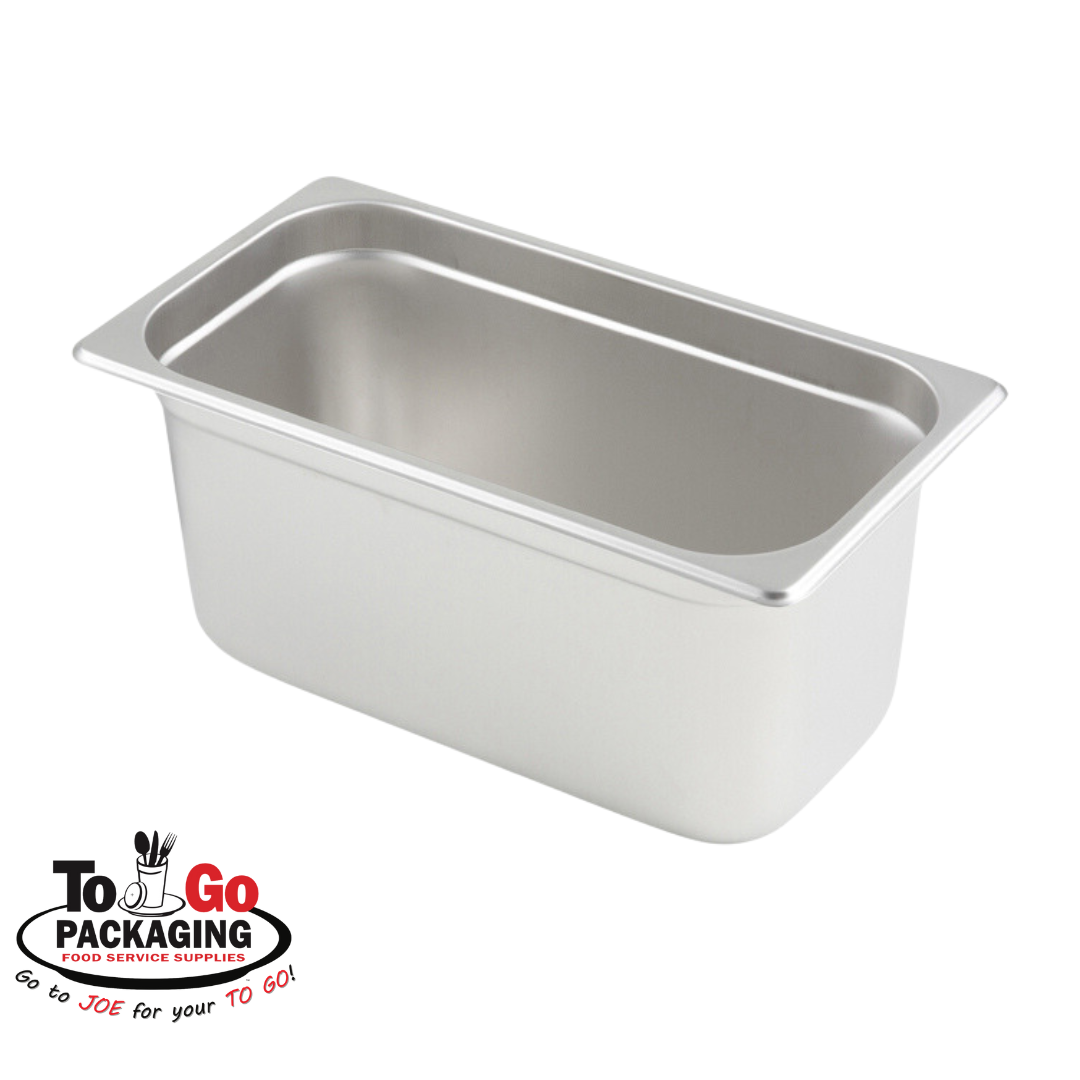 Third (1/3) Size Steamtable Pans, Stainless Steel – To Go Packaging